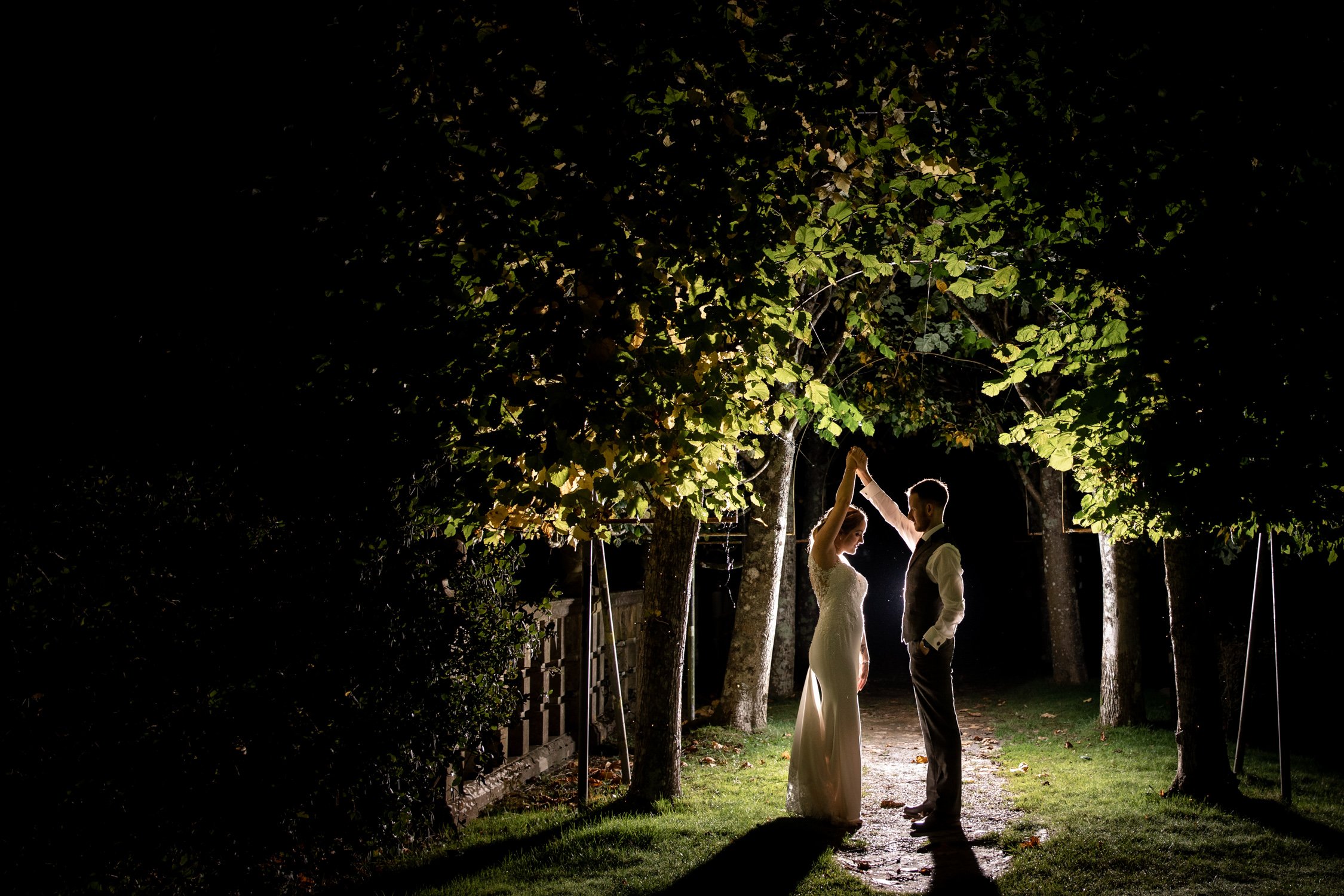 Award winning Hampshire wedding photographer - nighttime portraits by ...